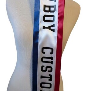 Cowboy Sash Personalized - Handmade - Flat Ribbon Sash (no Ruffles) - Etsy