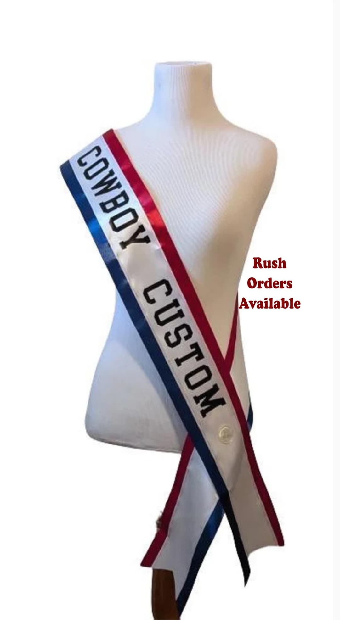 Cowboy Sash Personalized - Handmade - Flat Ribbon Sash (no Ruffles) - Etsy