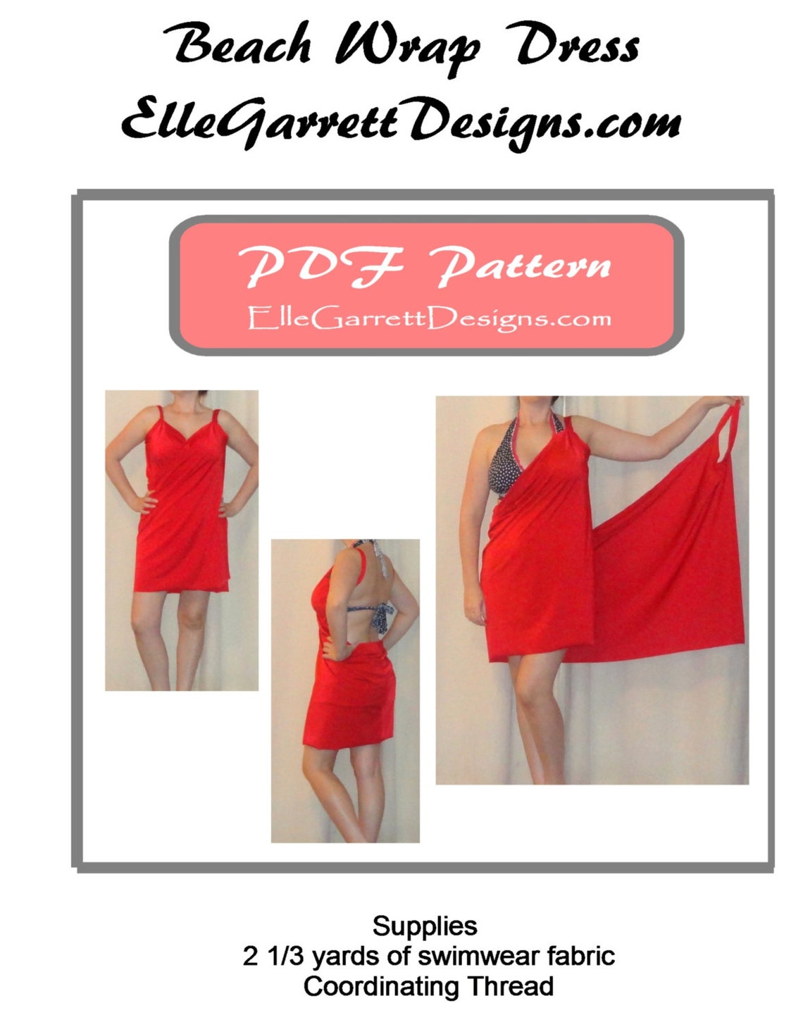 PDF Pattern Simple Beach Cover-up Pattern 501 Sizes | Etsy