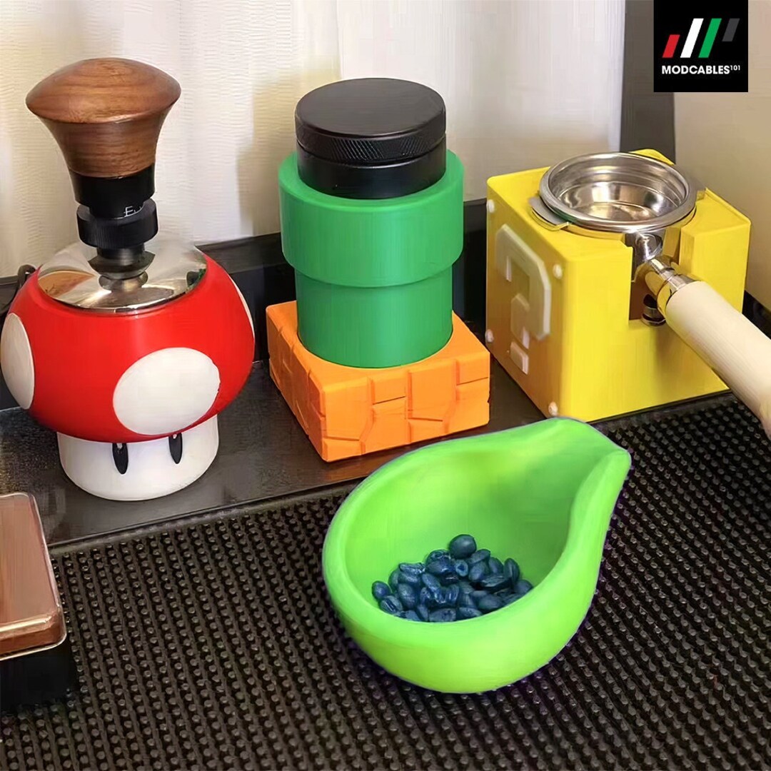 Super Mario Coffee Tamper Holder Set - Etsy