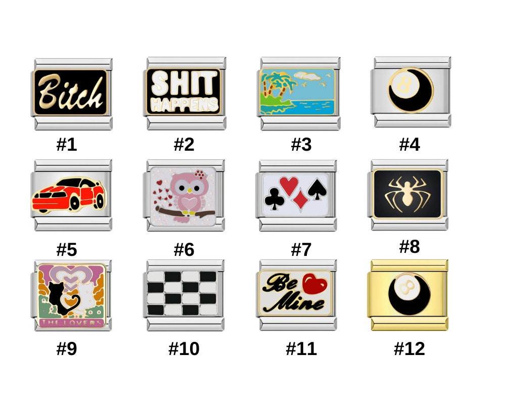 Italian Charms, 9mm Charms, Italian Bracelet Charms, Italian Charm ...