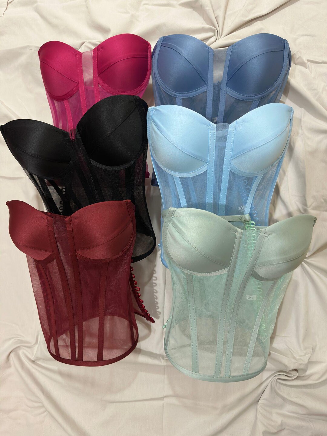 Transparent Corset | Strapless Corset | Bustier Corset Top | Satin ...