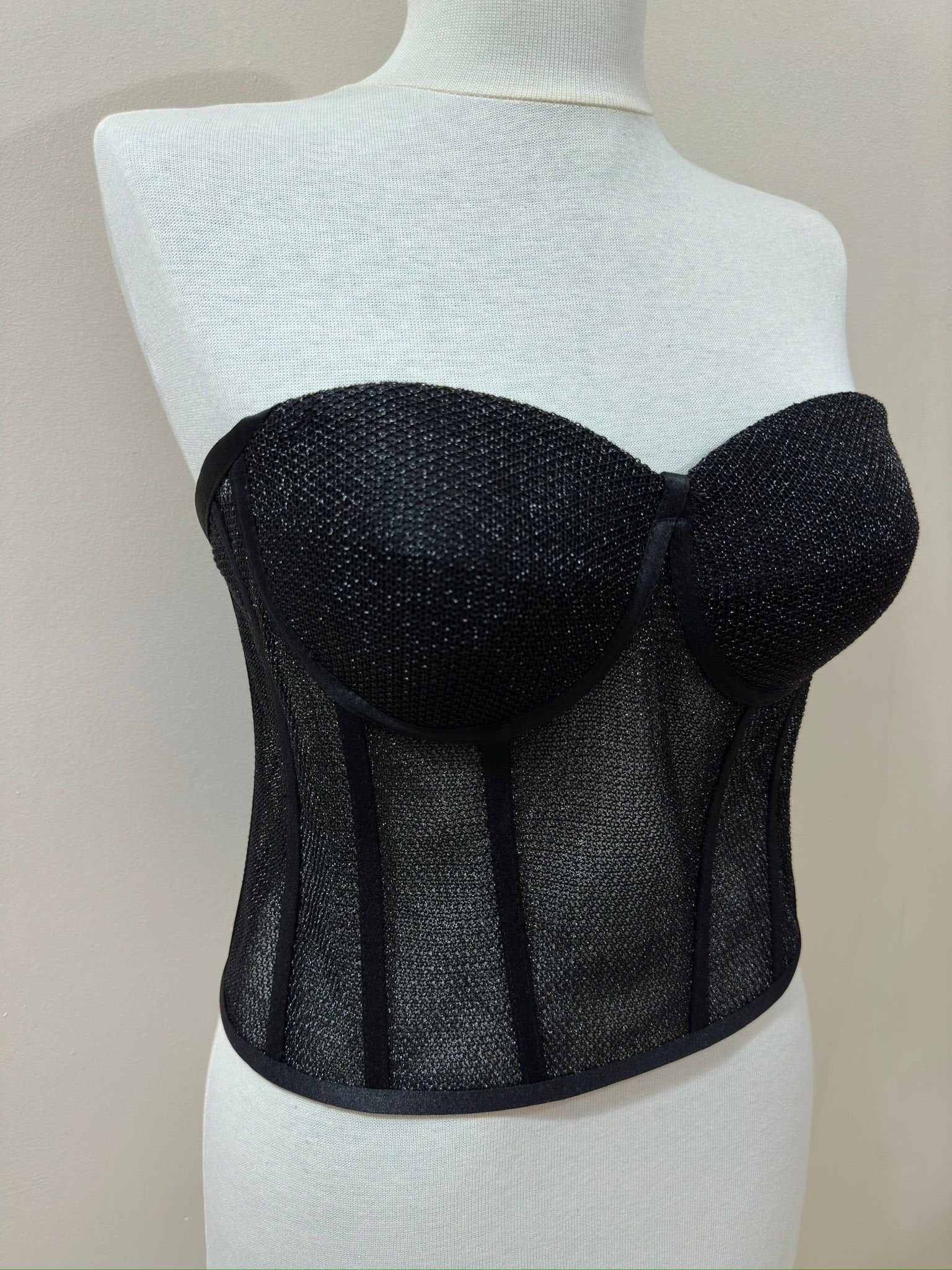 Bustier Corset Top | Strapless Corset | Transparent Corset | Cupped ...