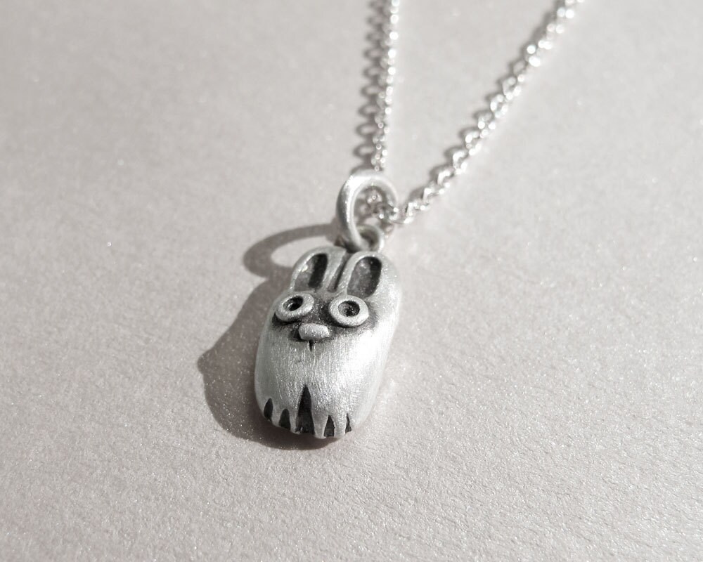 Rabbit Necklace Sterling Silver Rabbit Jewerly Bunny - Etsy