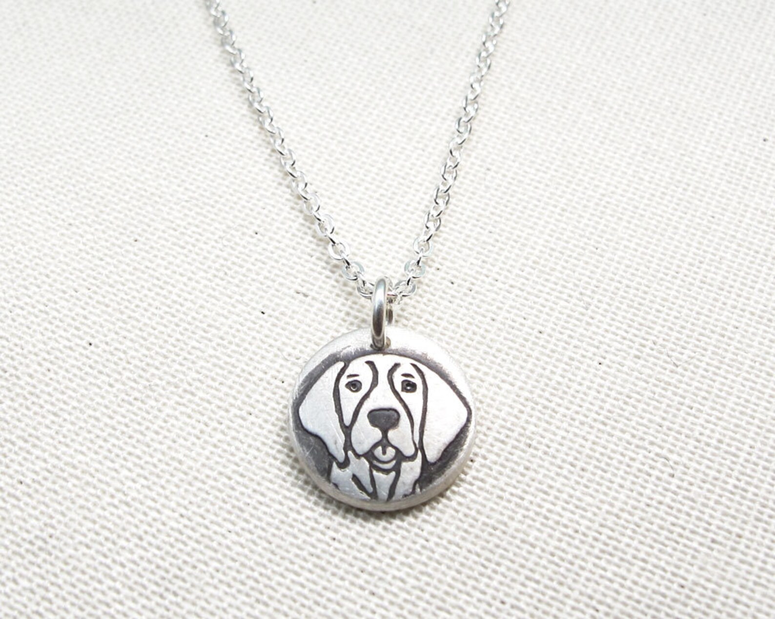Tiny German Shorthaired Pointer Necklace in Silver Dog - Etsy