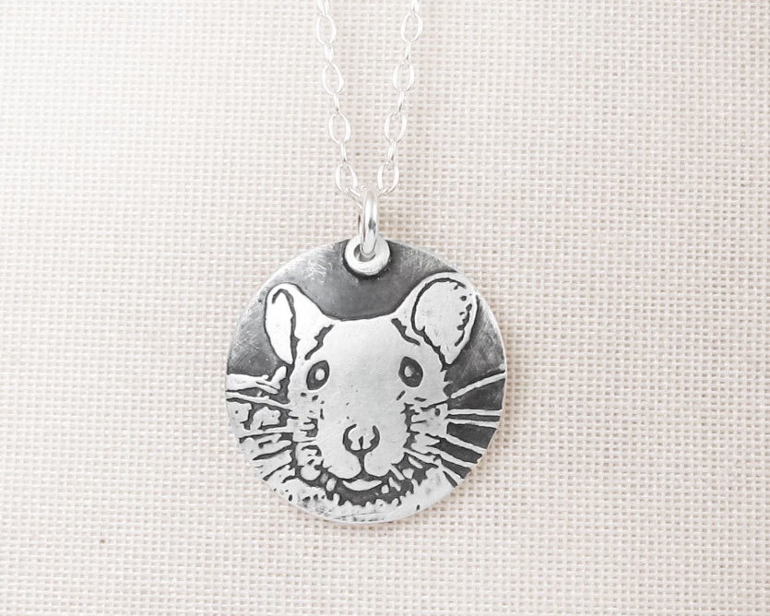 Rat Necklace in Silver, Memorial Jewelry - Etsy