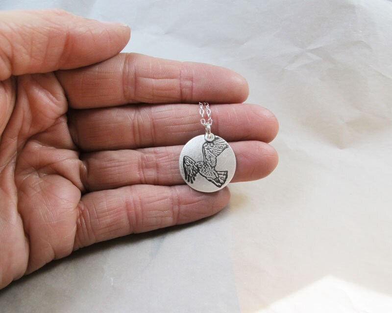 Red Tail Hawk Necklace in Silver - Etsy
