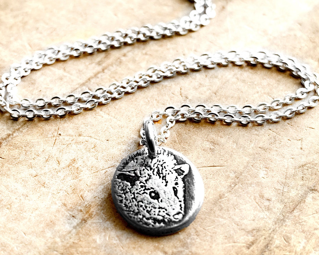 Tiny Silver Opossum Necklace, Possum Jewelry - Etsy