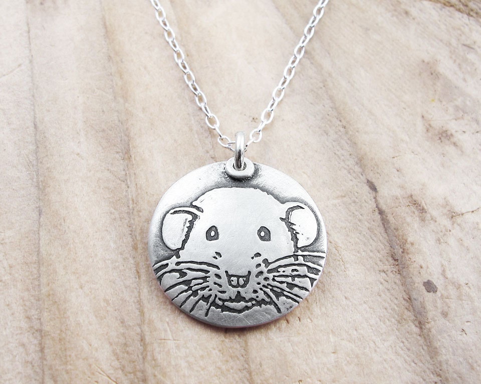 Dumbo Rat Necklace in Silver Pet Rat Jewelry - Etsy