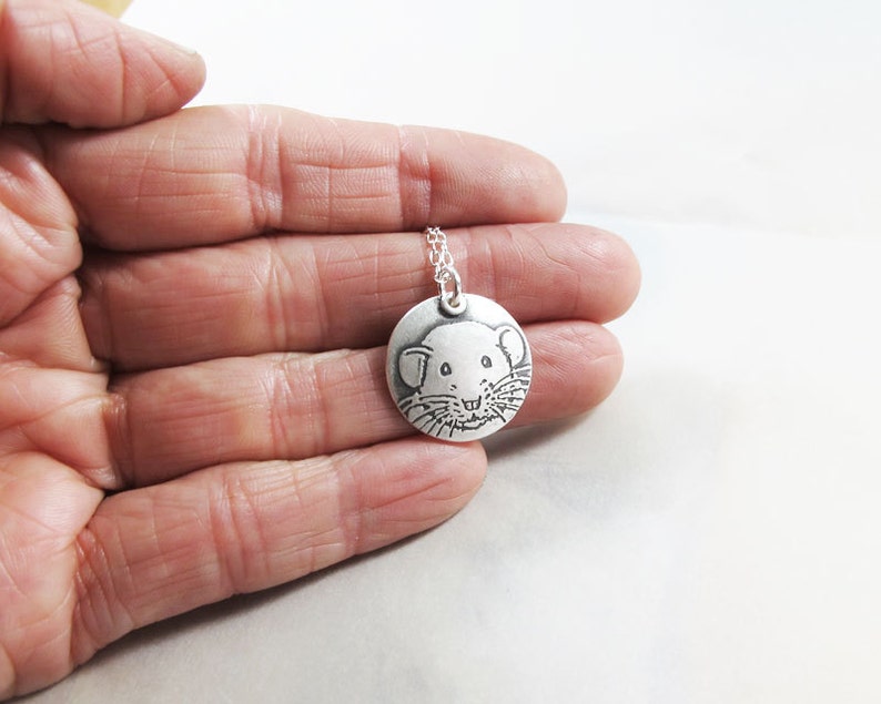 Dumbo Rat Necklace in Silver Pet Rat Jewelry - Etsy