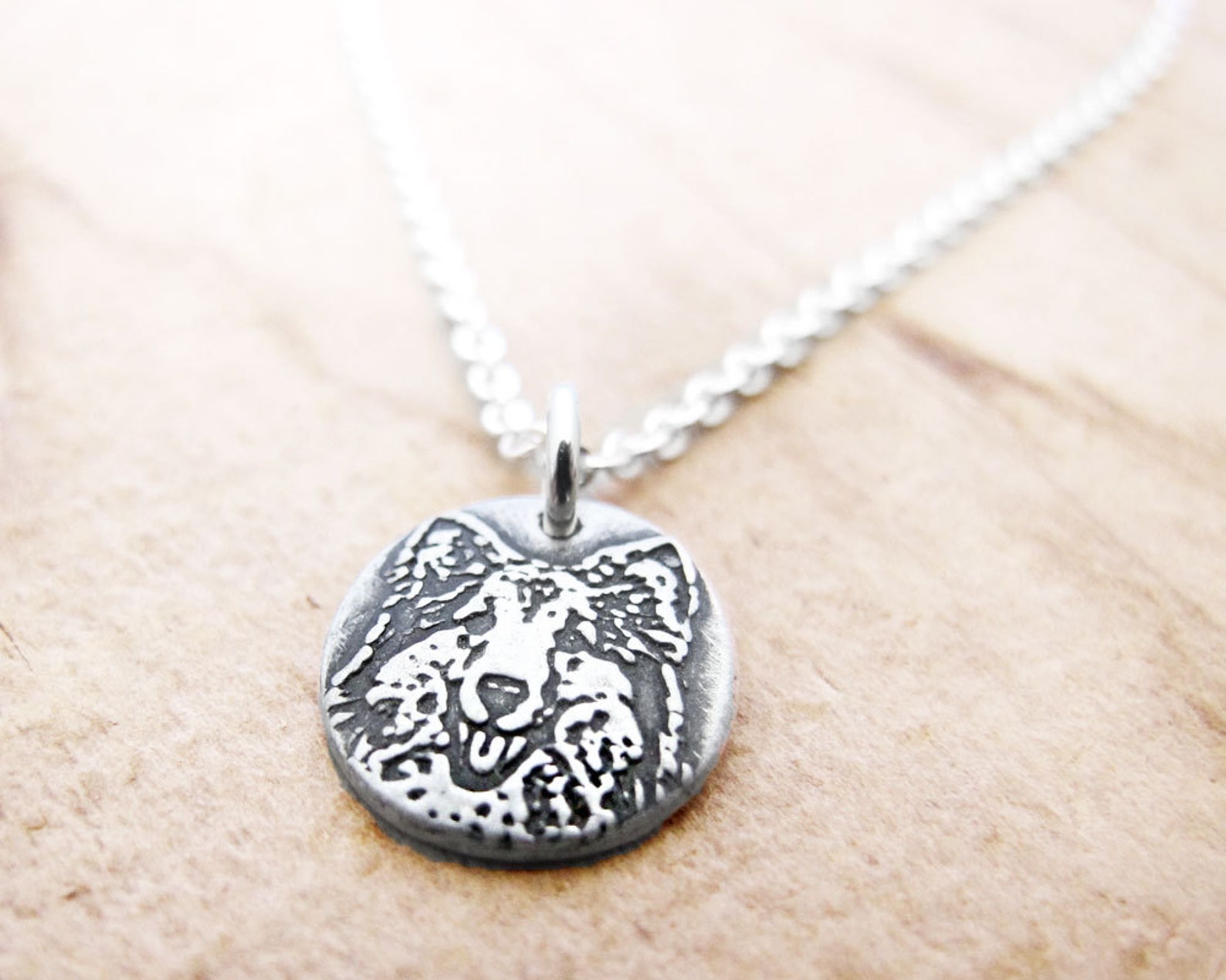 Tiny Sheltie Necklace in Silver, Dog Memorial Jewelry - Etsy
