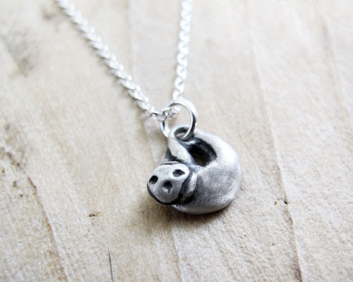 Sloth Necklace Sterling Silver Sloth Jewelry Gift for - Etsy