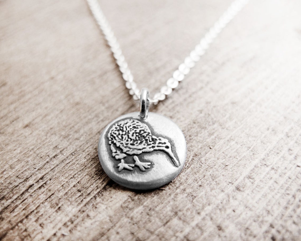 Tiny Kiwi Bird Necklace Silver Kiwi Jewelry New Zealand Eco Etsy