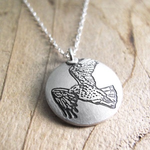 Red Tail Hawk Necklace in Silver - Etsy