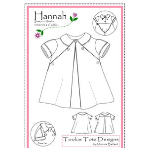 Hannah, a Vintage Inspiration PDF Pattern Sz 9mo to 2T and NEW Size 3 ...