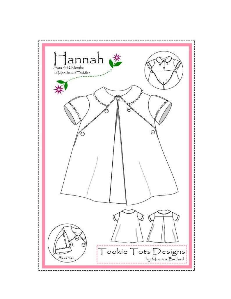 Hannah, a Vintage Inspiration PDF Pattern Sz 9mo to 2T and NEW Size 3 ...