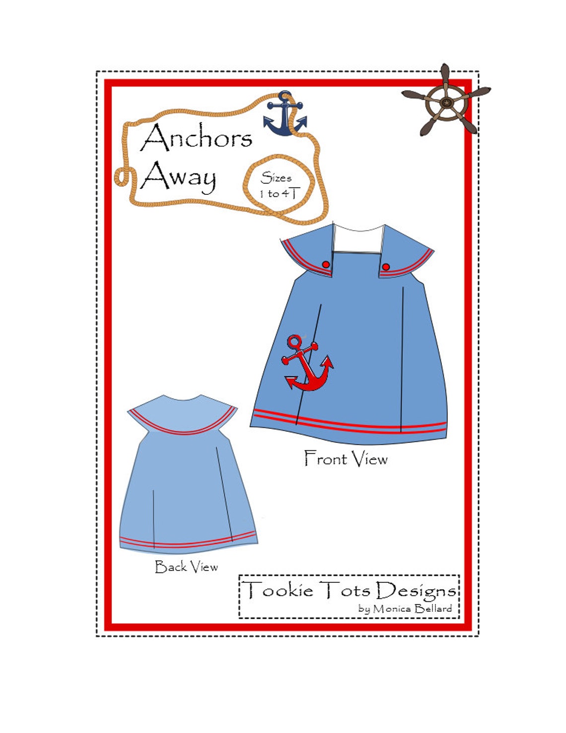 Anchors Away, a PDF Downloadable Pattern Multi-size 1 Through 4 - Etsy