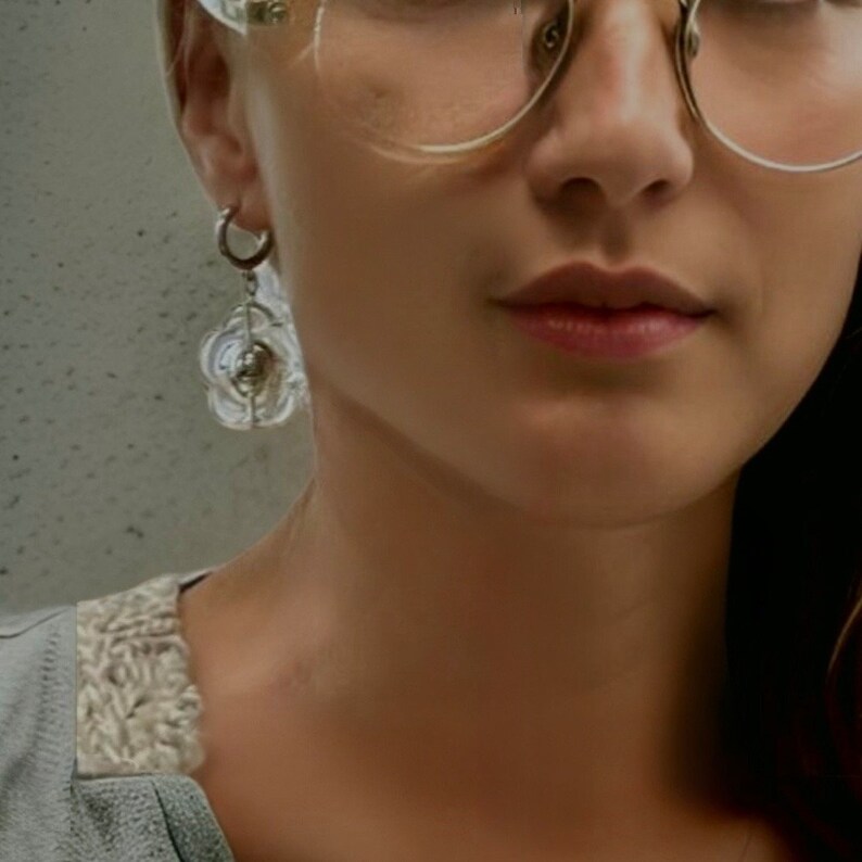 Plastic Fantastic Nothing to Hide Flower Hoop Earrings - Etsy