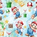 Mario Video Game Pattern, Super Bros Seamless Pattern, Bros Cartoon ...