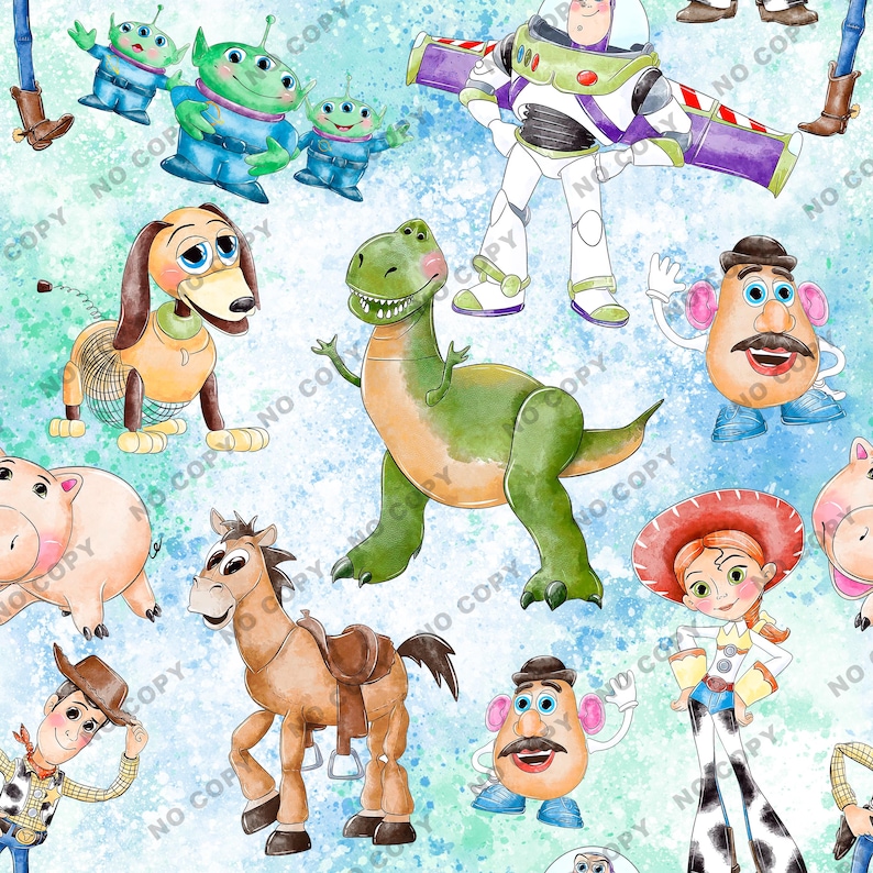 Toy Digital Paper, Toy Story Seamless, Carton Toys Seamless, Toys ...