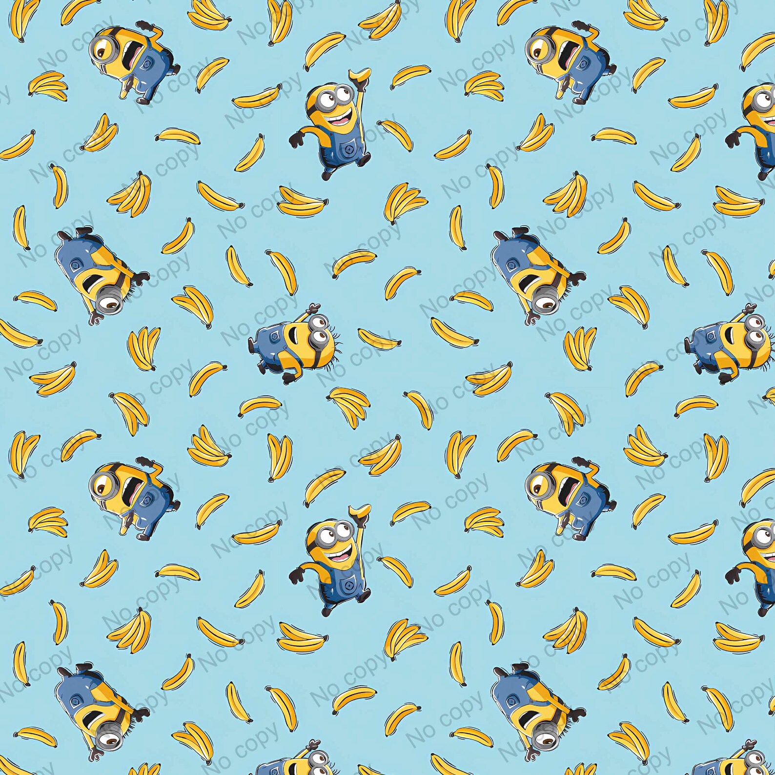 Minions Banana Seamless Pattern, Minions Banana Tumbler, Cartoon ...