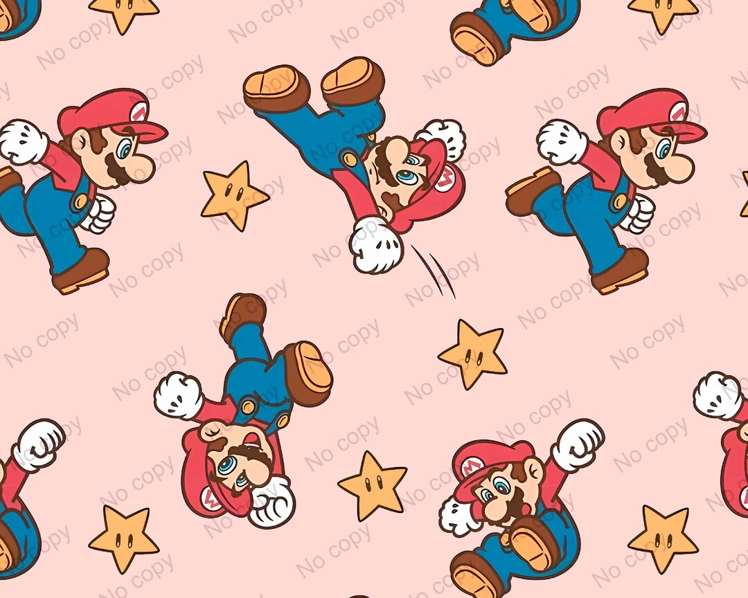 Mario Video Game Pattern, Super Bros Seamless Pattern, Bros Cartoon ...