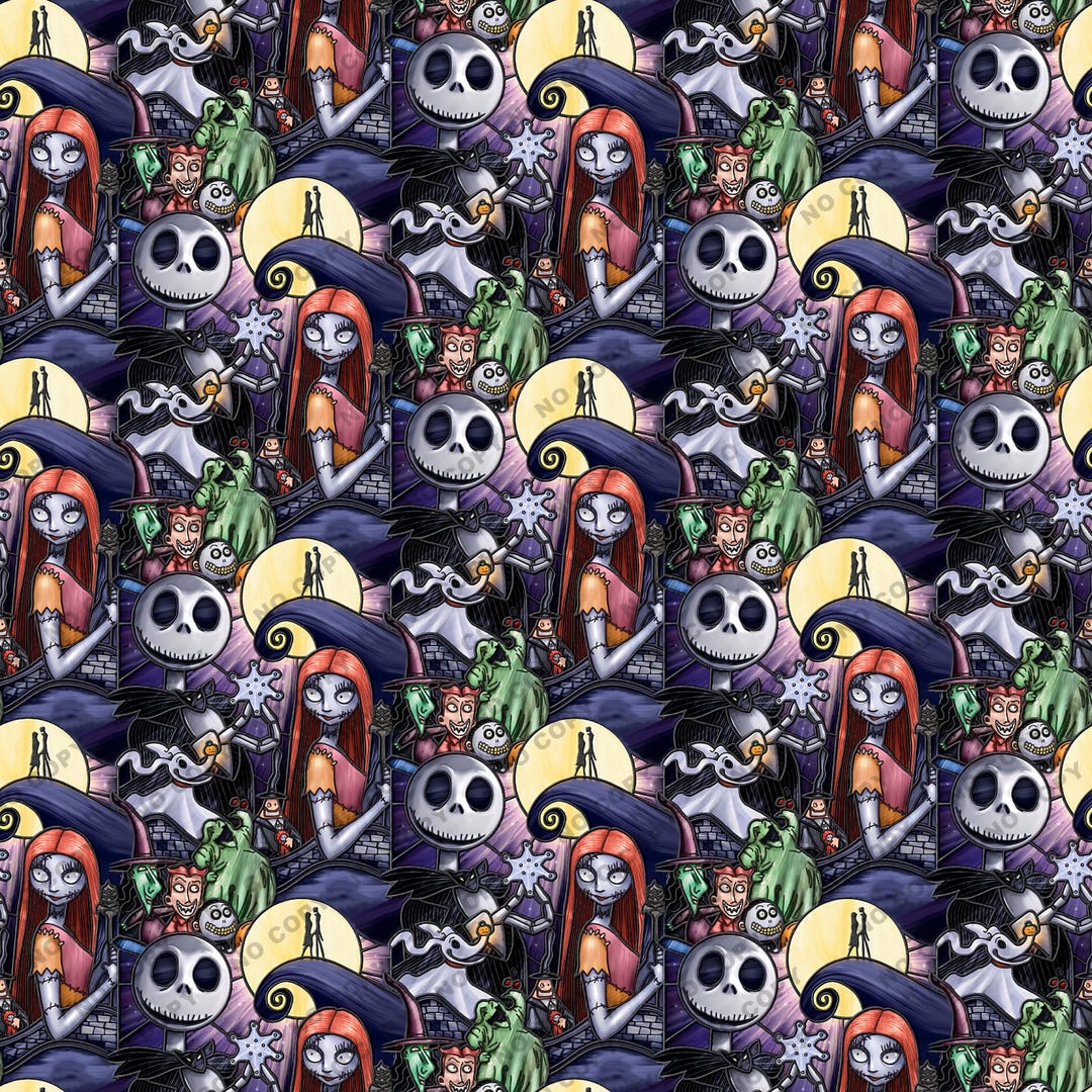 The Nightmare Before Christmas Seamless Pattern, the Nightmare Before ...