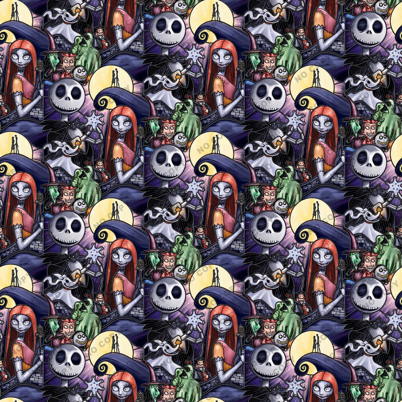 The Nightmare Before Christmas Seamless Pattern, the Nightmare Before ...