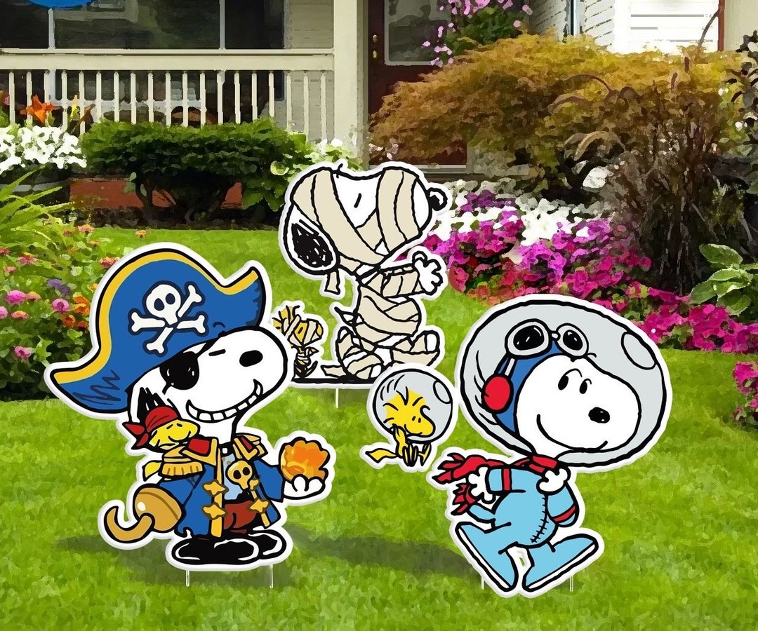 Snoopy Halloween Custome Yard Sign - Etsy