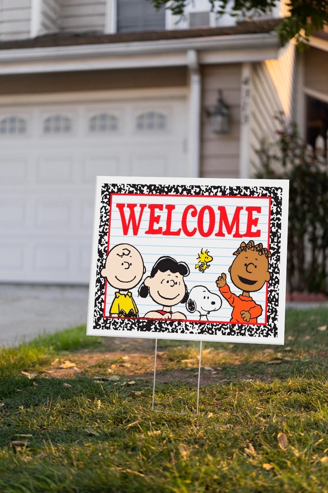 Welcome Charlie Brown Sign Yard Sign - Etsy