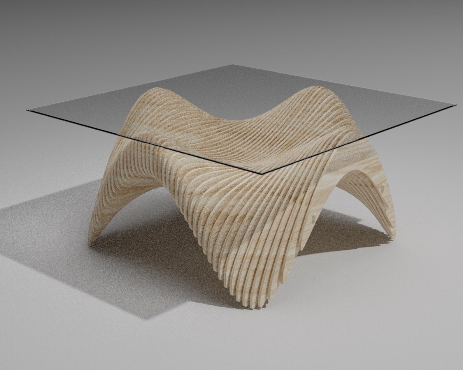 Parametric Design Coffee Table , Cnc and Laser Cut , ,wooden Furniture ...