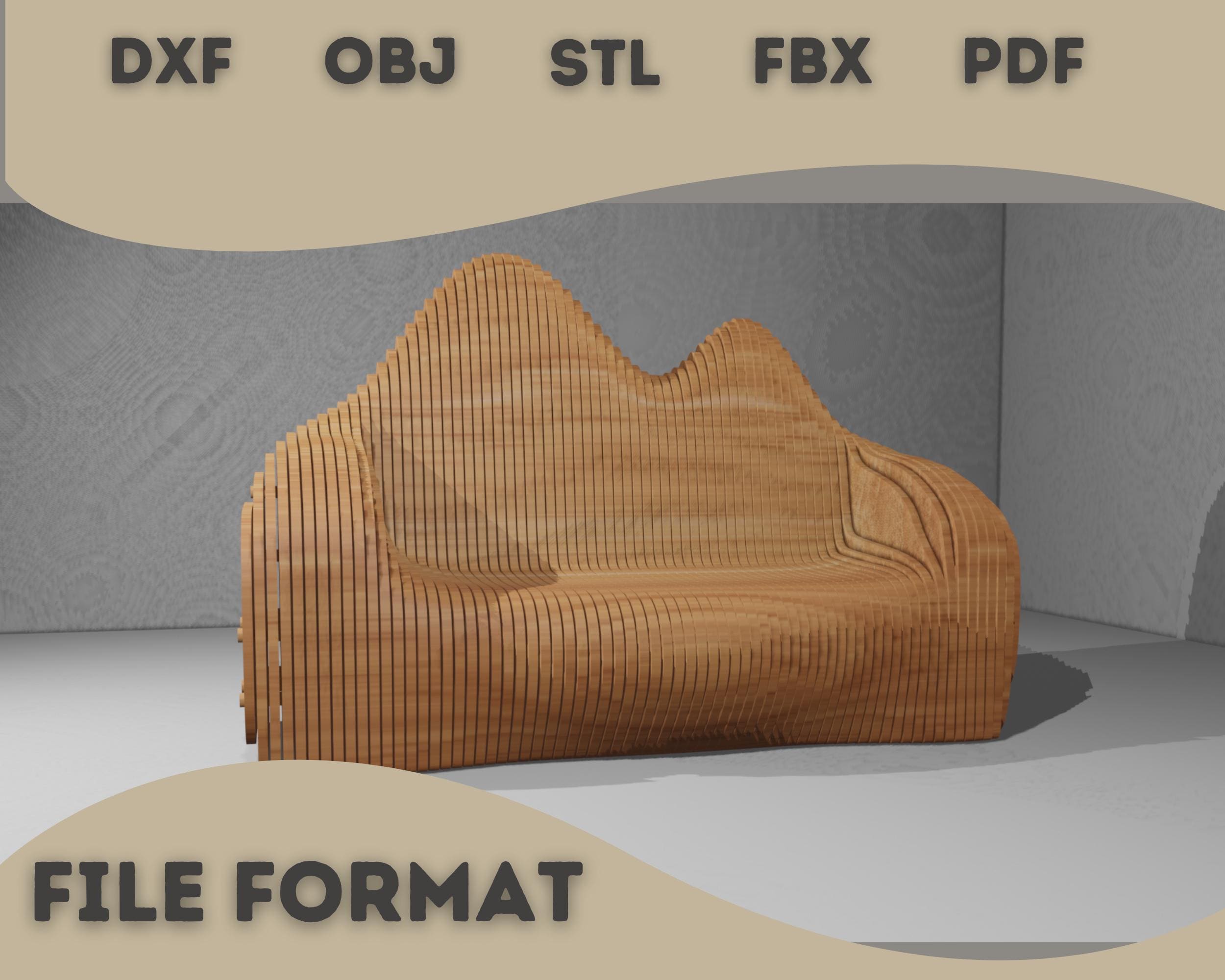 Parametric Design,cnc Machine,wood Bench Model,cutting Machine File,dxf ...