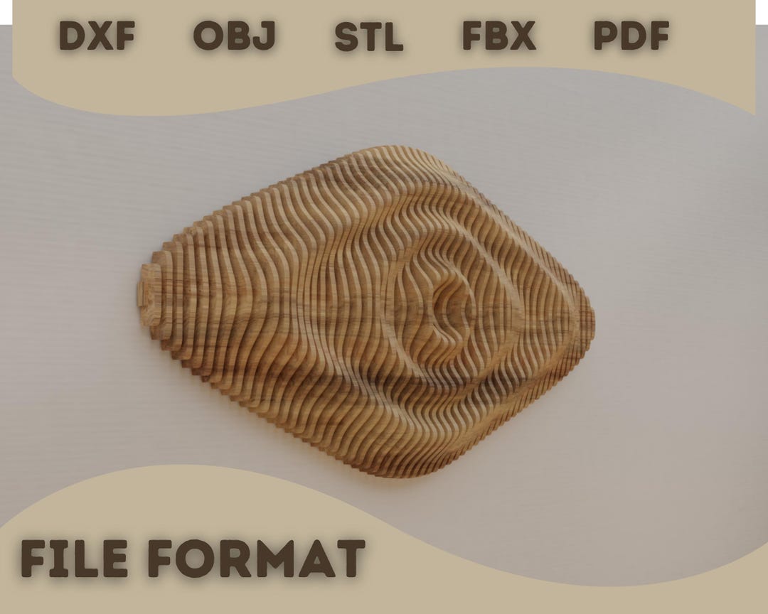 Parametric Wall Art Digital File 3D CNC Laser Cut Design Modern Wooden ...
