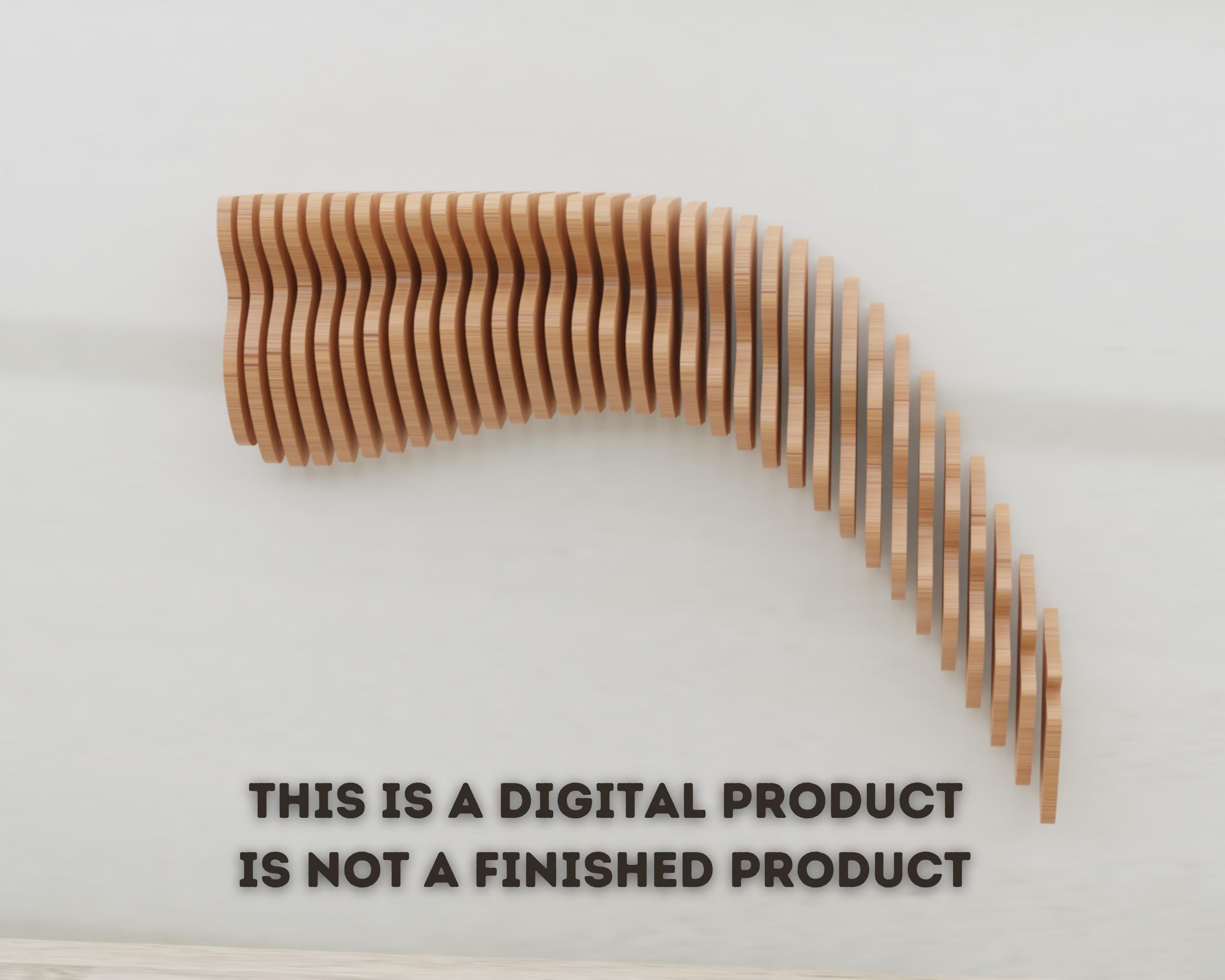 Parametric Wave Wall Shelf Modern CNC Cut Shelf Design 3D Digital File ...