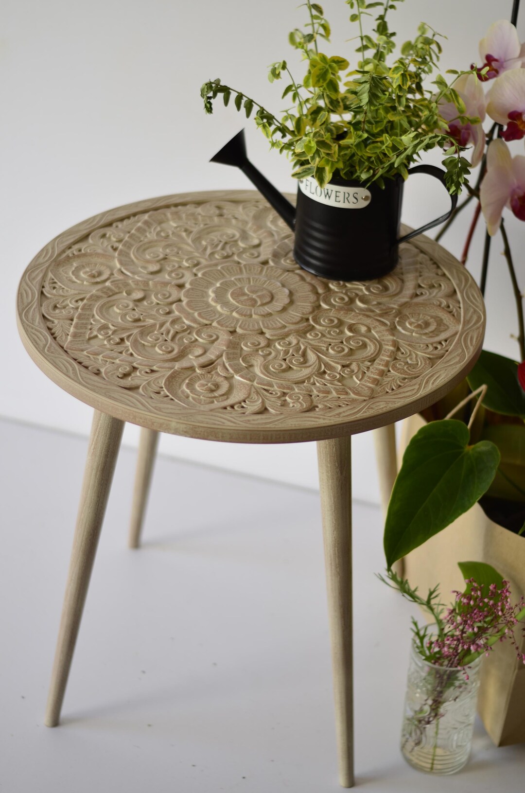 Made to Order – Natural Wood Balinese Carved Coffee Table – Unique ...