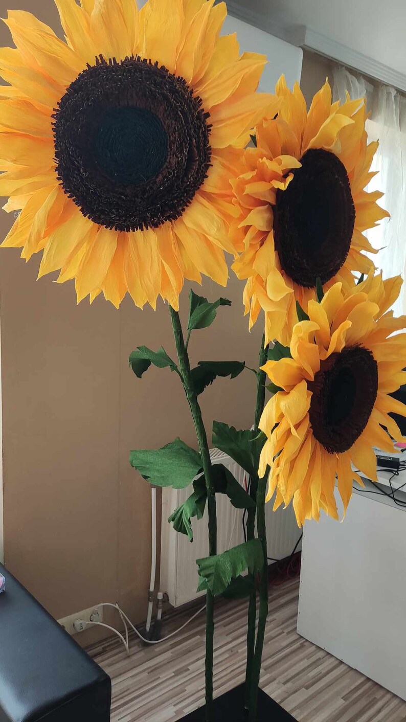 Giant Sunflower, Stationary Paper Flower Decoration, Wedding Decoration ...