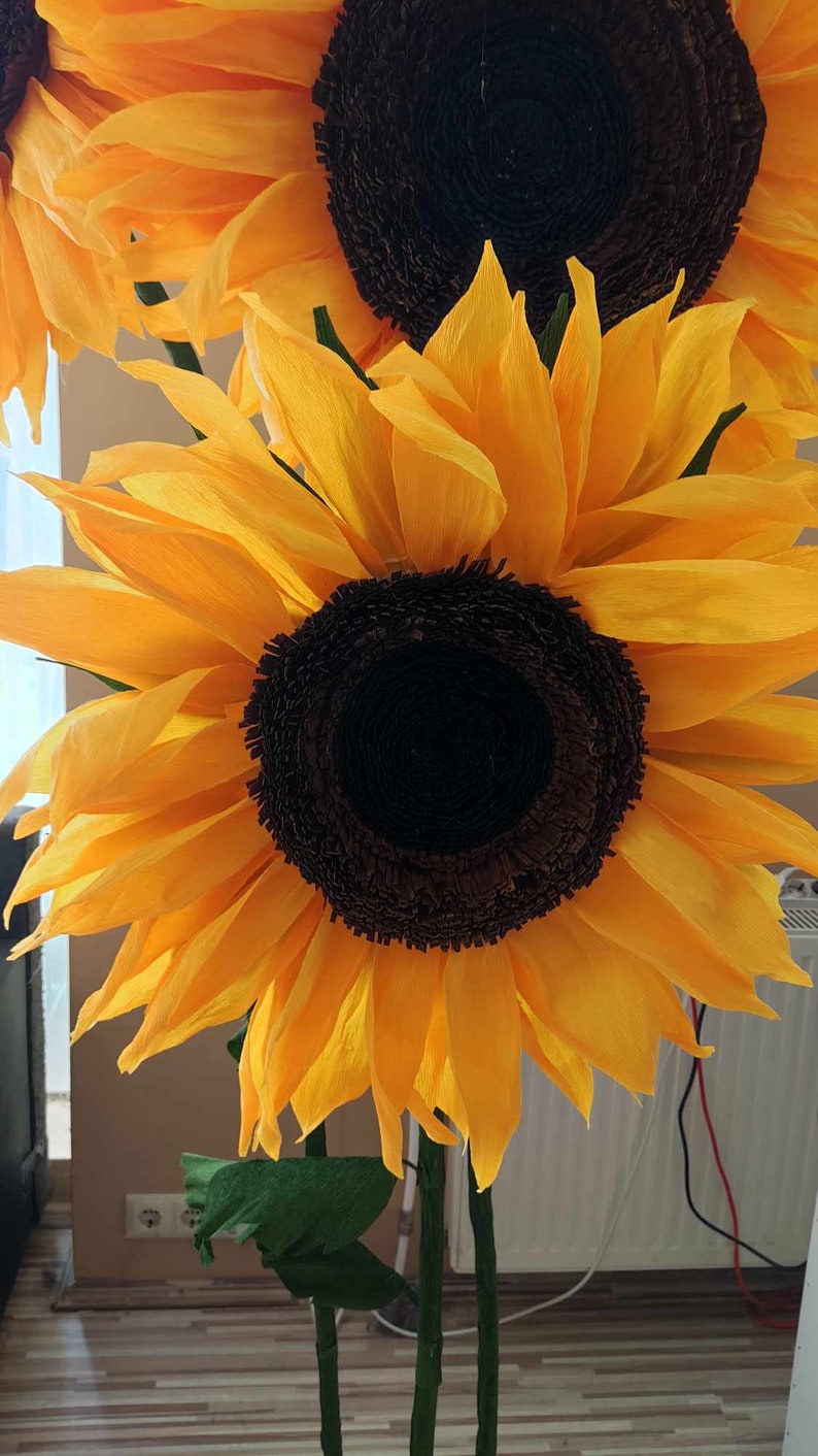 Giant Sunflower, Stationary Paper Flower Decoration, Wedding Decoration ...