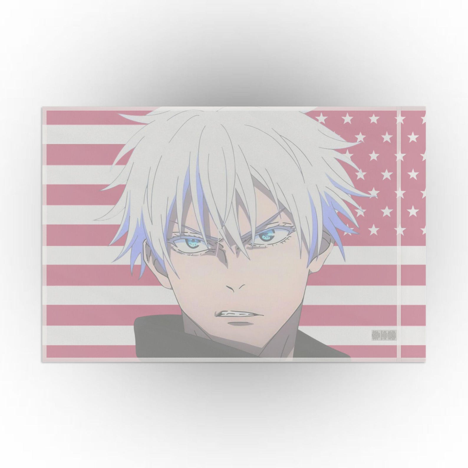 Satoru Gojo Pink Flag, Anime Flag, Japanese Flag, Wall Flag, Room Decor ...