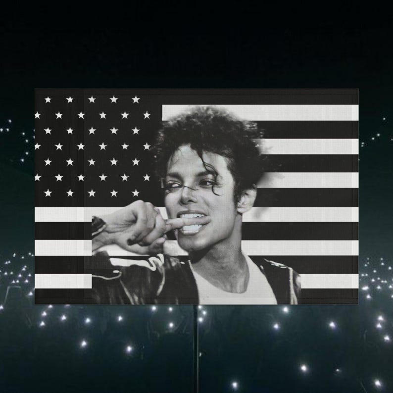 Michael Jackson Flag, Wall Art, Music Lover Home Decor, Vintage Pop ...
