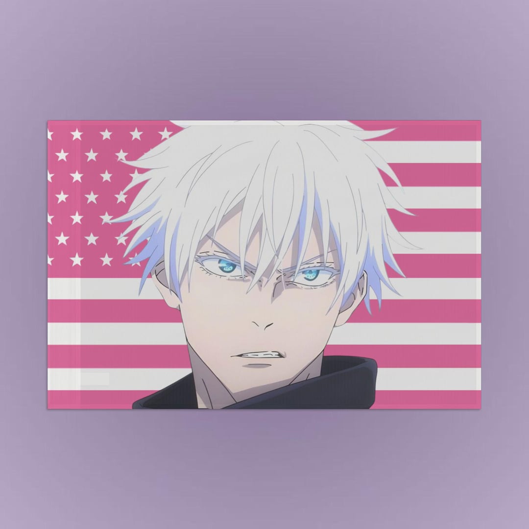 Drapeau rose Satoru Gojo, décoration murale anime, cadeau Otaku - Etsy ...