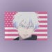 Satoru Gojo Pink Flag, Anime Flag, Japanese Flag, Wall Flag, Room Decor ...