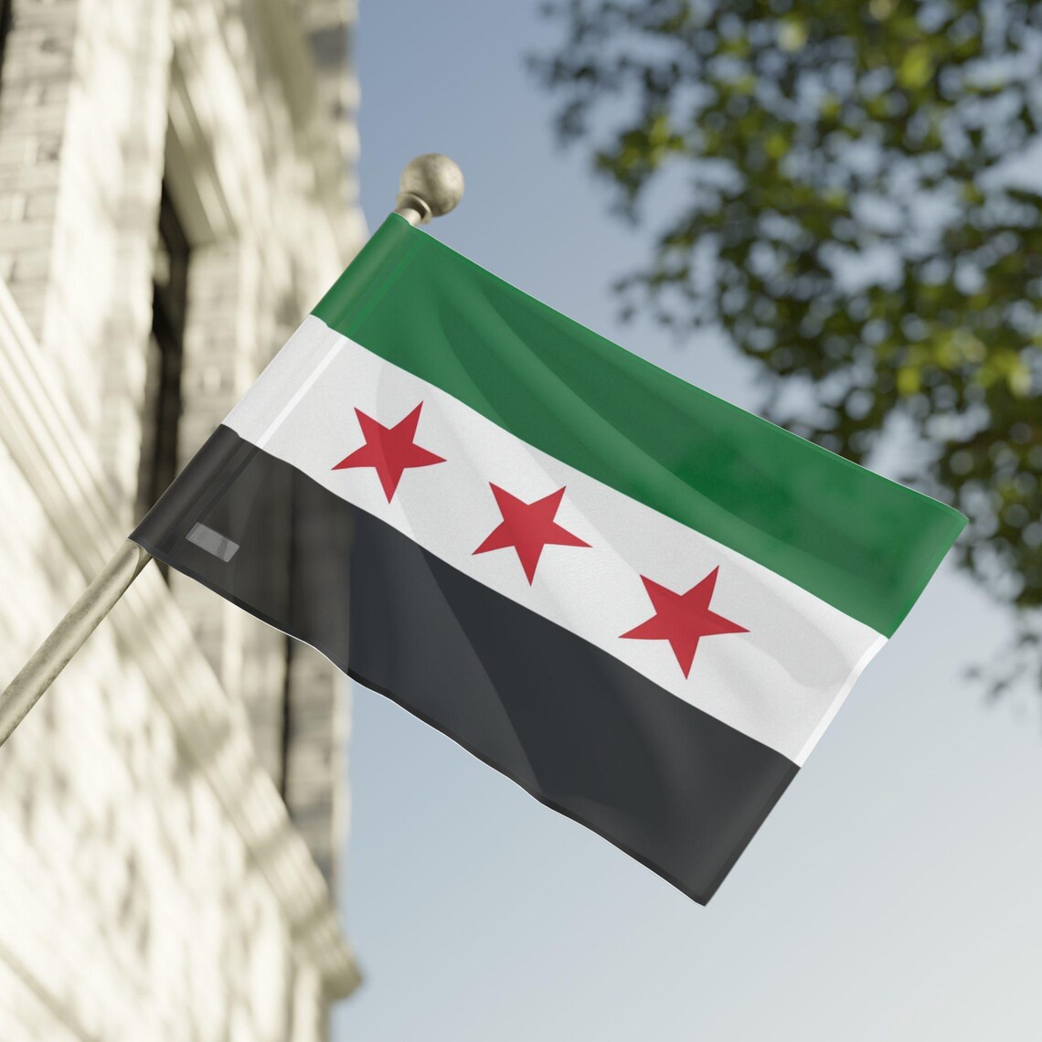 New Syrian Flag Home Decor, Patriotic Flag Print, Flag Poster Gift ...
