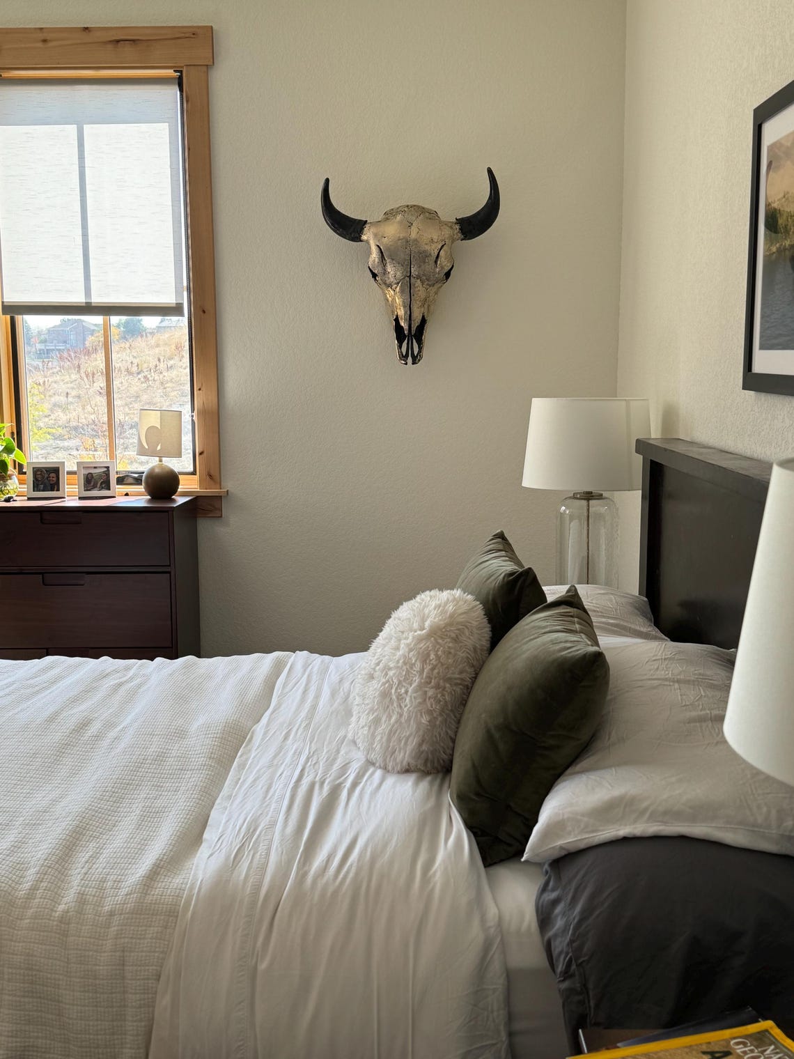 Buffalo Skull Pewter Leafed - Etsy