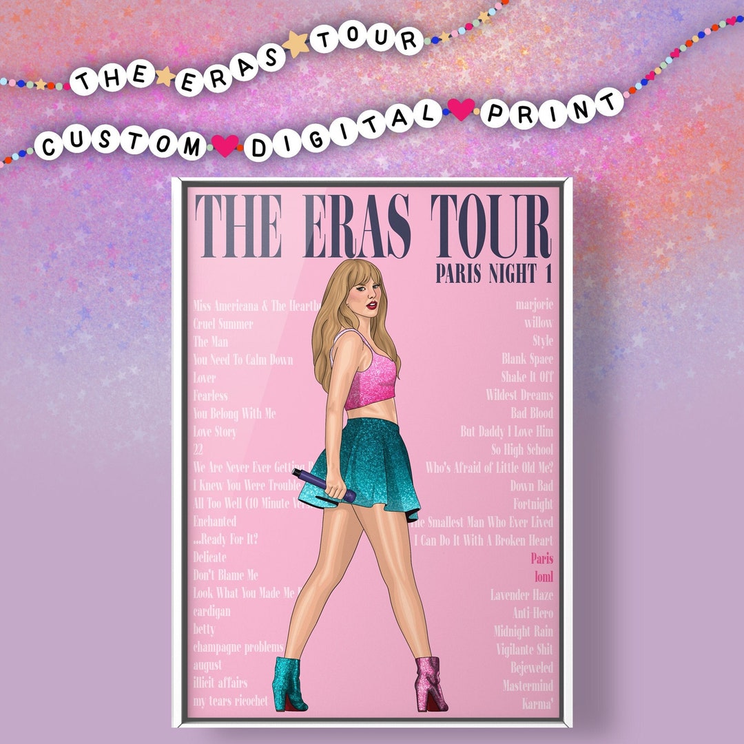 Taylor Swift the Eras Tour Paris Night 1 Digital Print - Etsy UK