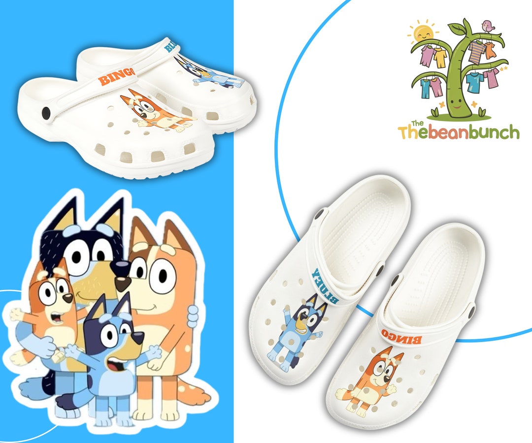 Bluey Clogs for Kids L Kids Crocs L Cartoon Network L Blue and Orange ...