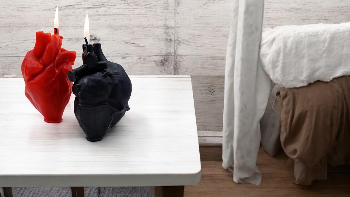 Human Heart Body Candle Luxury Heart-shaped Soy Wax Candle Handmade ...