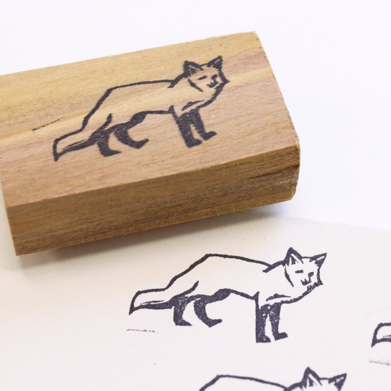 Fox Rubber Stamp - Etsy