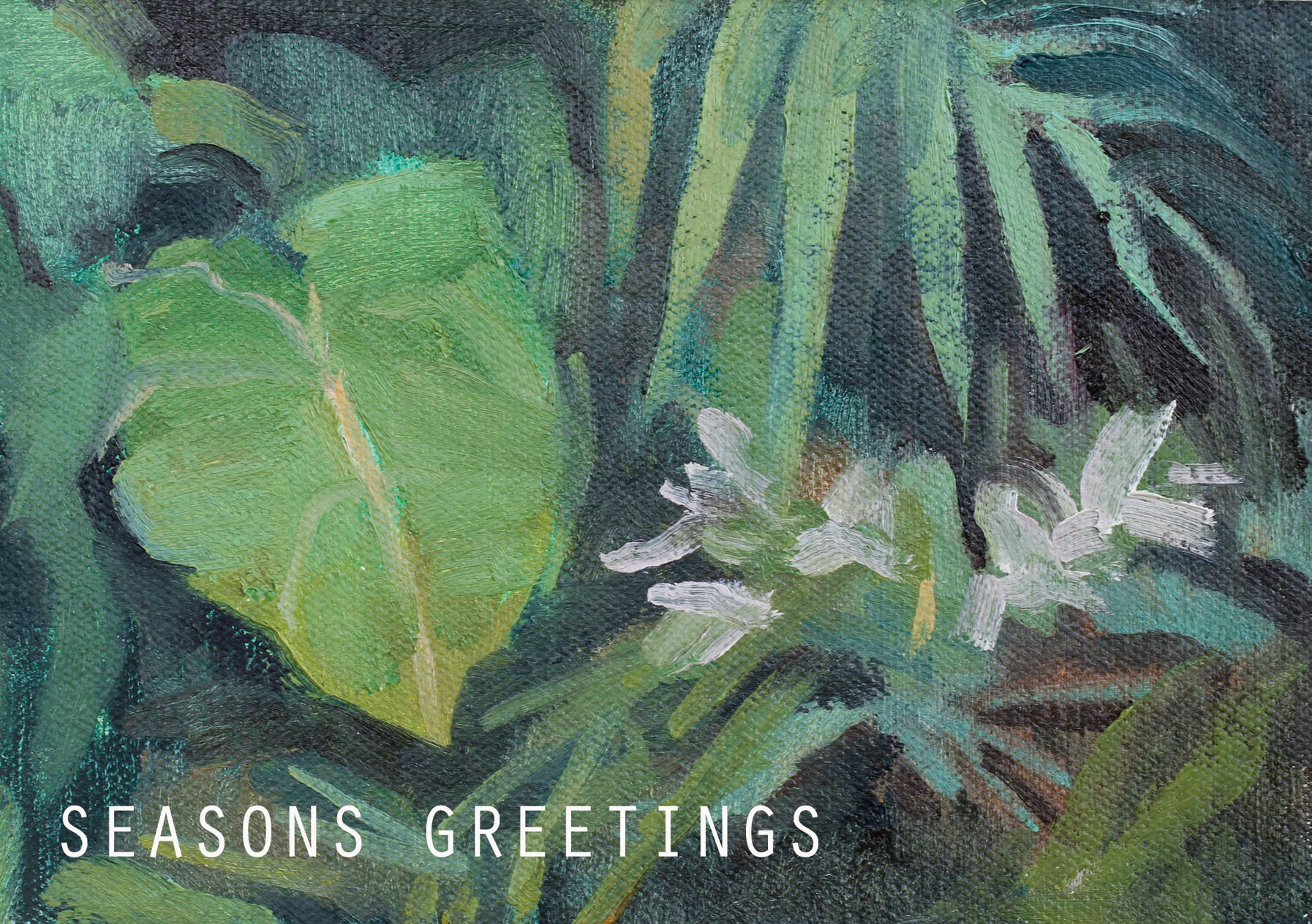 Seasons Greetings Card / Tropical Card / Jungle Cards / Blank Greeting ...