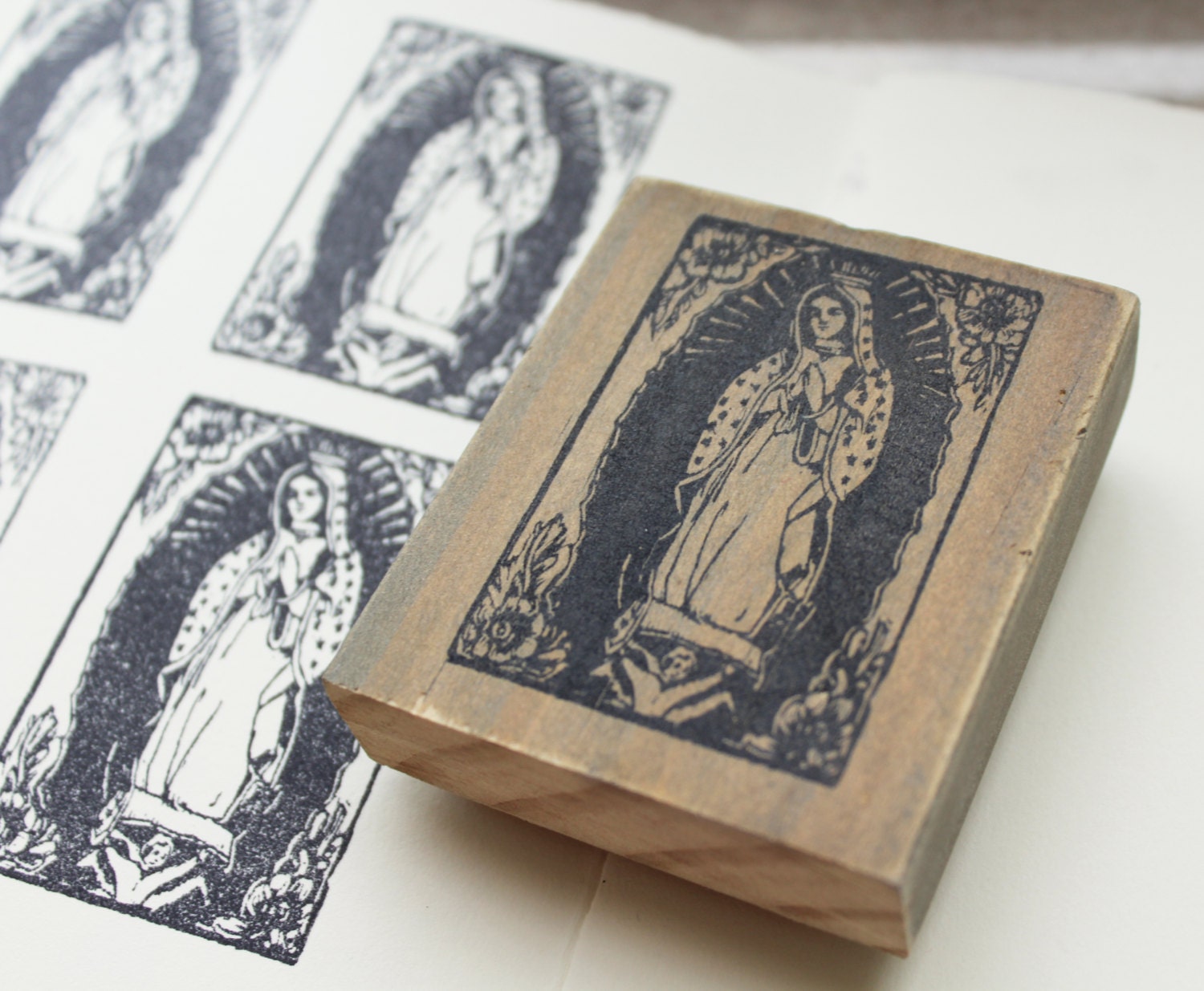 Lady guadalupe rubber stamp / our lady of guadalupe / virgin | Etsy