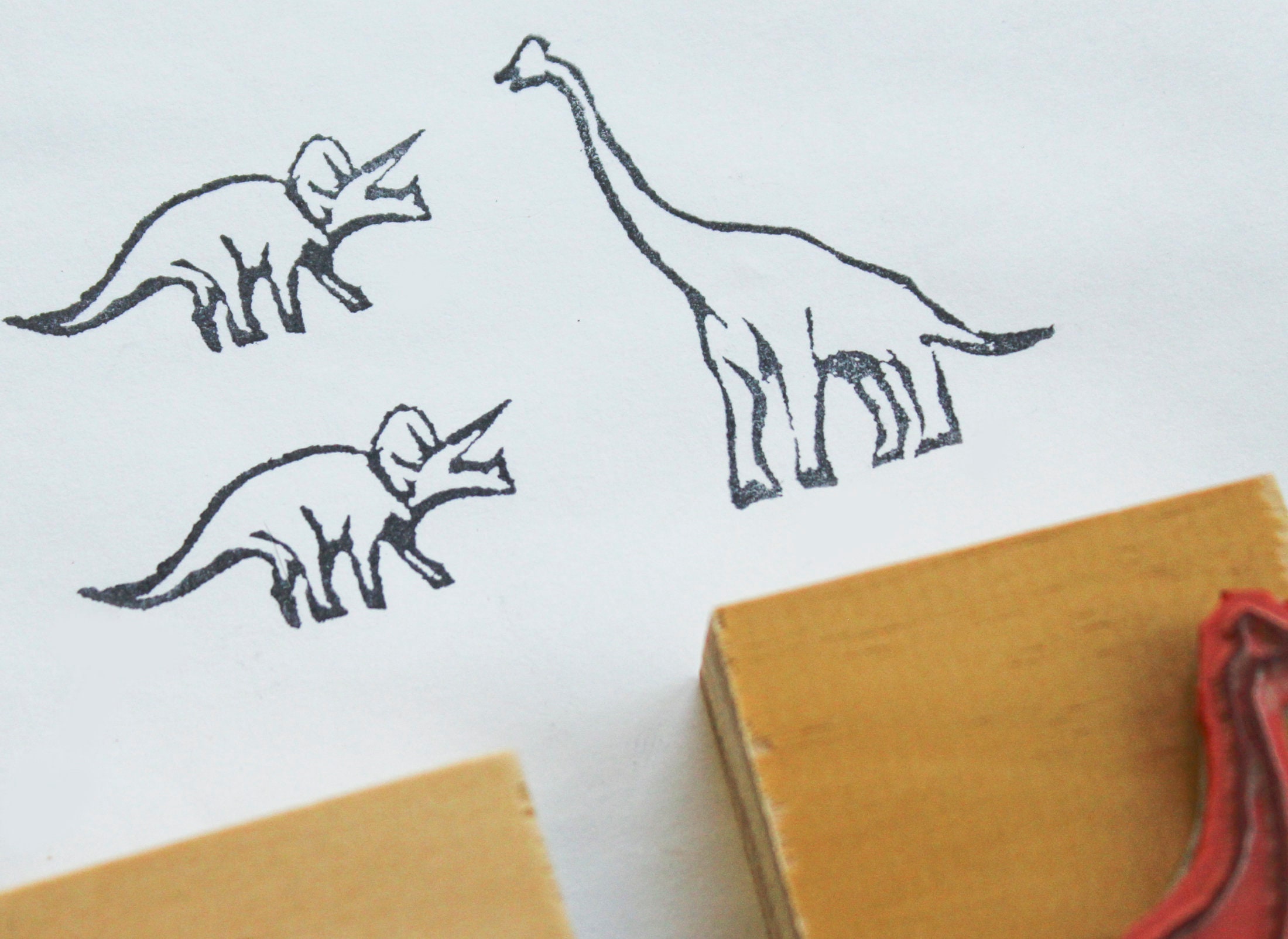 Dinosaur Stamp Set Personalized Dinosaur Rubber Stamp | Etsy